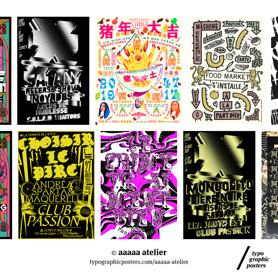 aaaaa atelier - typo/graphic posters