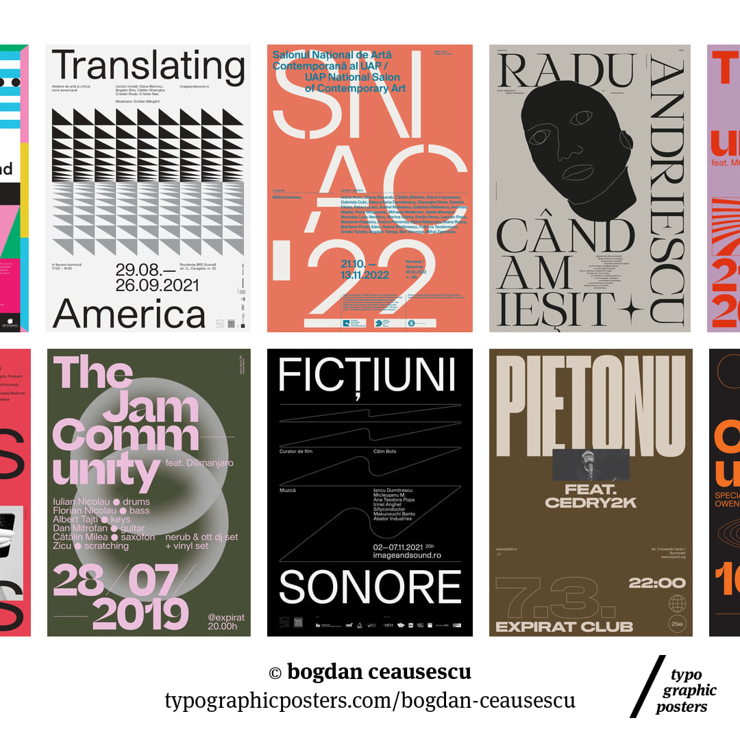 bogdan ceausescu - typo/graphic posters