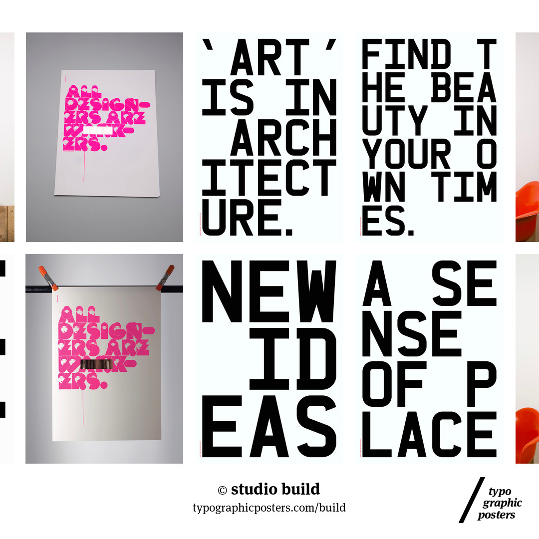 build - typo/graphic posters