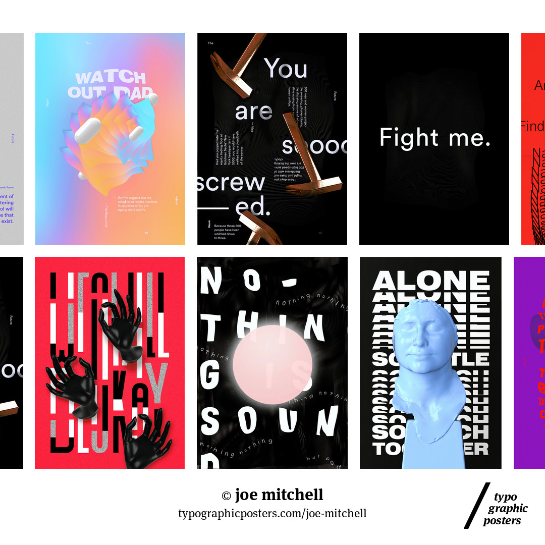 Joe Mitchell - typo/graphic posters