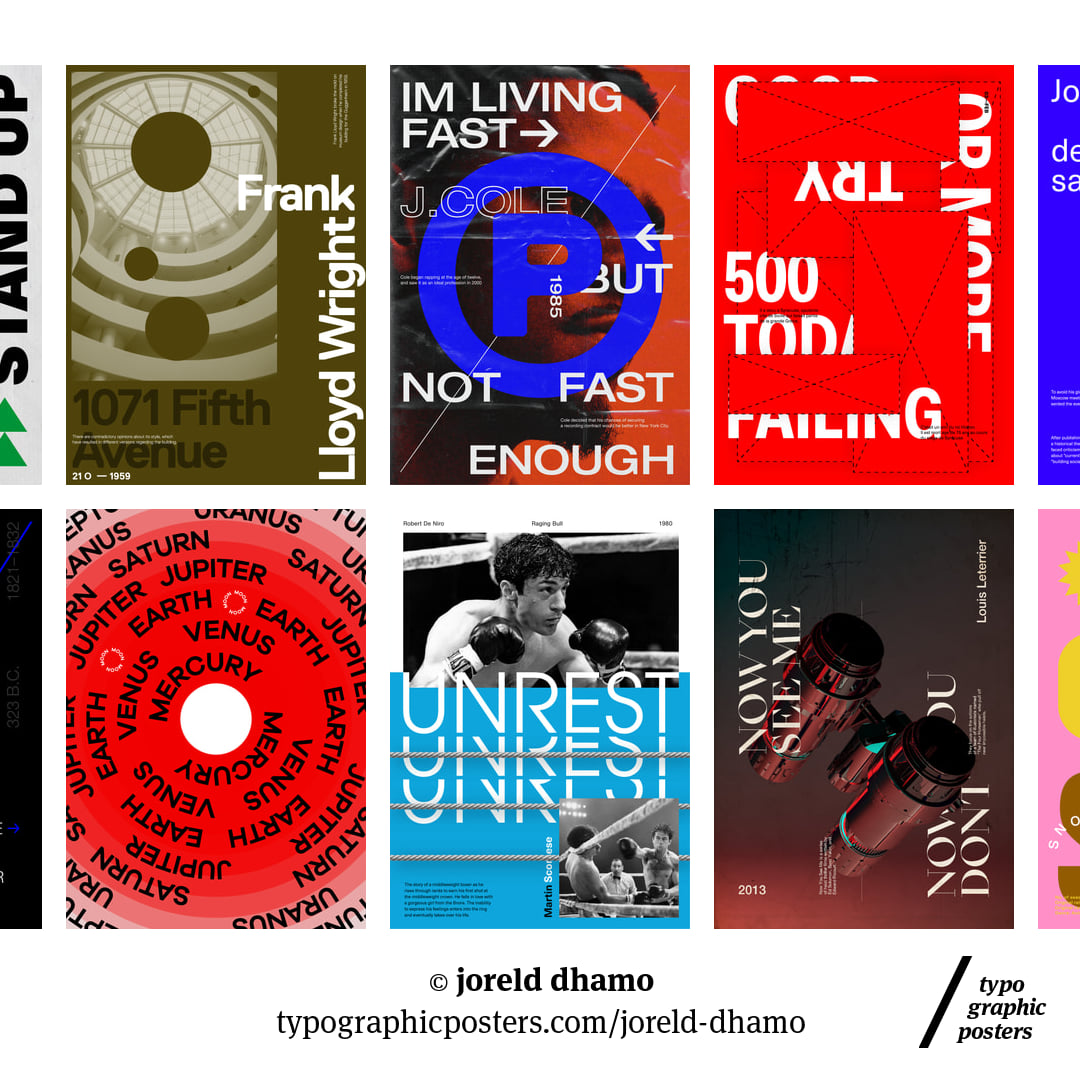 joreld dhamo - typo/graphic posters