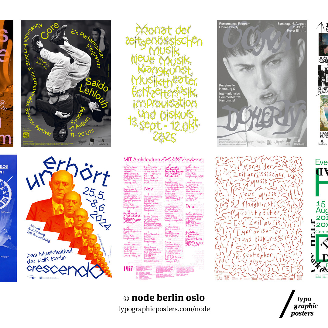 NODE Berlin Oslo - typo/graphic posters
