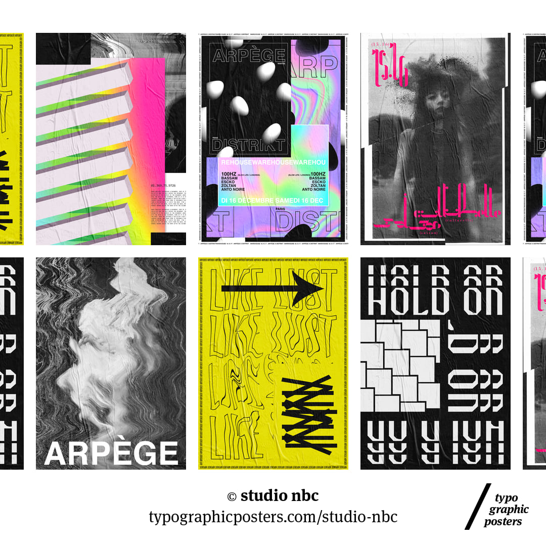 studio nbc - typo/graphic posters