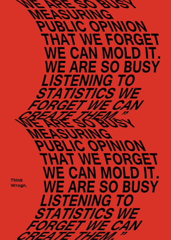 “Think Wrong”, 2017, by ahmet barin - typo/graphic posters