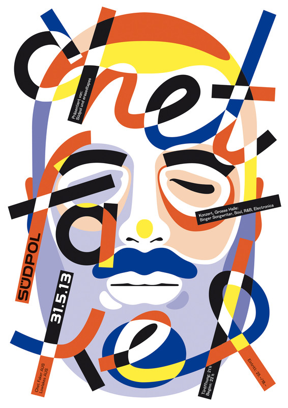 “chet faker”, by Studio Feixen, Switzerland - typo/graphic posters
