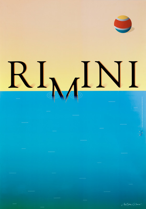 “Rimini (Italy)”, 1995, by Milton Glaser - typo/graphic posters