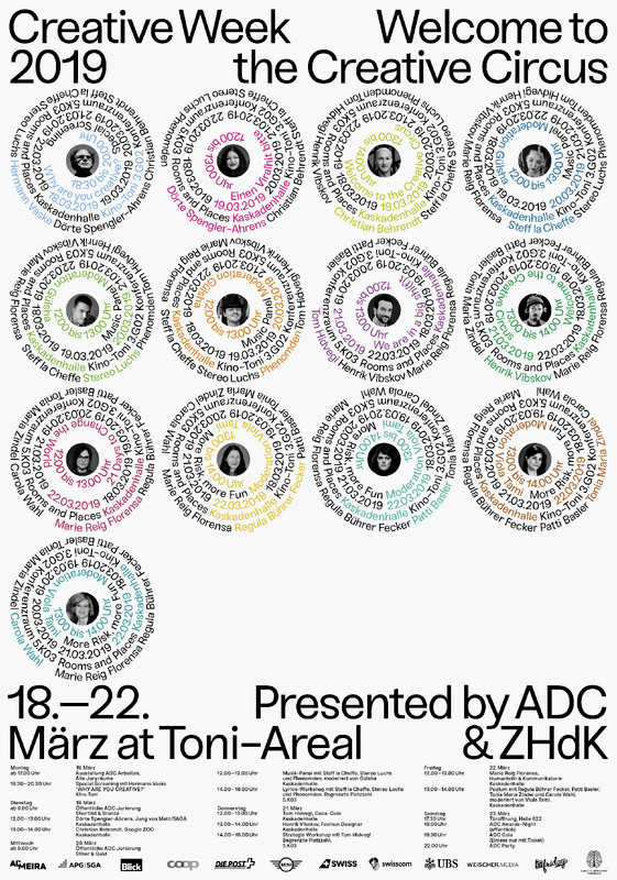 “ADC Creative Week 2019 – Event Poster”, 2019, by Skala Design GmbH ...