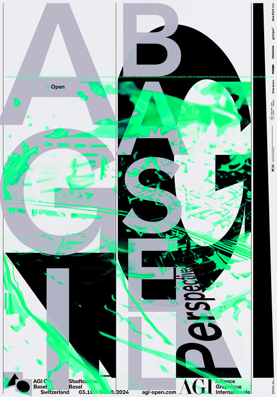 “AGI Open Basel”, 2024, by Balmer Hählen for 100 beste Plakate - typo ...