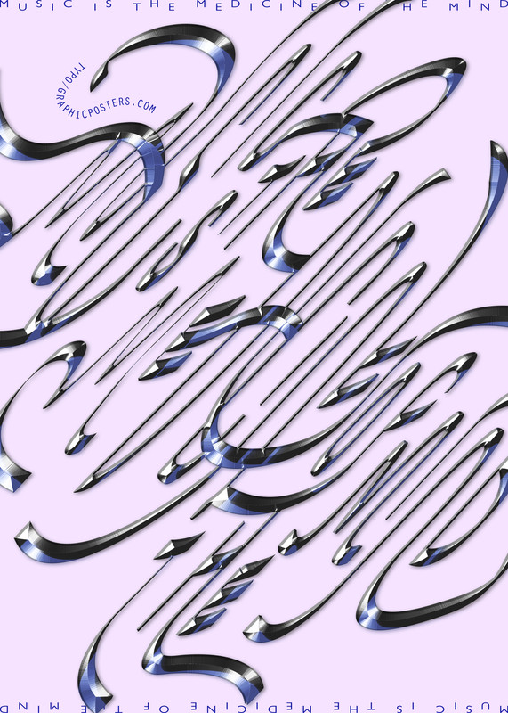 “MUSIC IS THE MEDICINE OF THE MIND”, 2020, by ahmet barin - typo ...