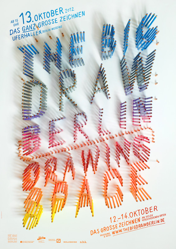 “The Big Draw Berlin”, 2012, by Ariane Spanier - typo/graphic posters