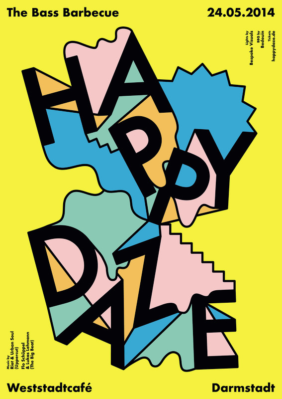 “happy daze”, by arndt benedikt - typo/graphic posters