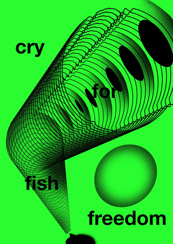 “Fish Rights”, 2022, by Baklažanas - typo/graphic posters