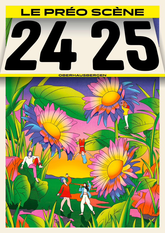 “PréO Scène - Saison 24_25”, 2024, by Ben&Jo - typo/graphic posters