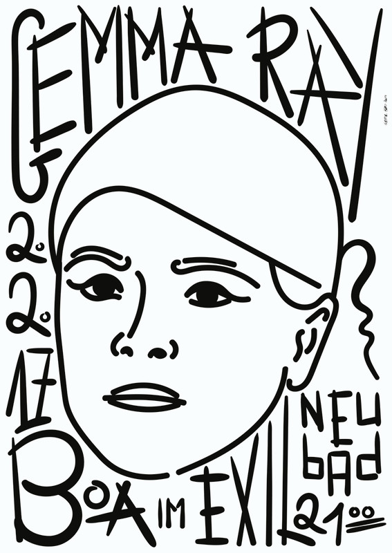 “Gemma Ray”, 2017, by BÜRO ZWOI - typo/graphic posters