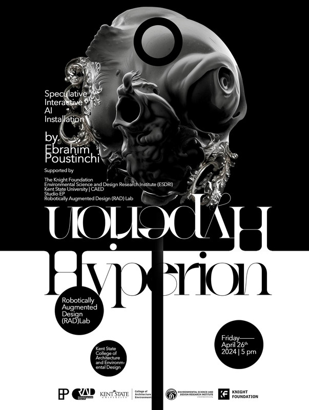 “Hyperion Exhibition”, 2024, by Ebrahim Poustinchi - typo/graphic posters