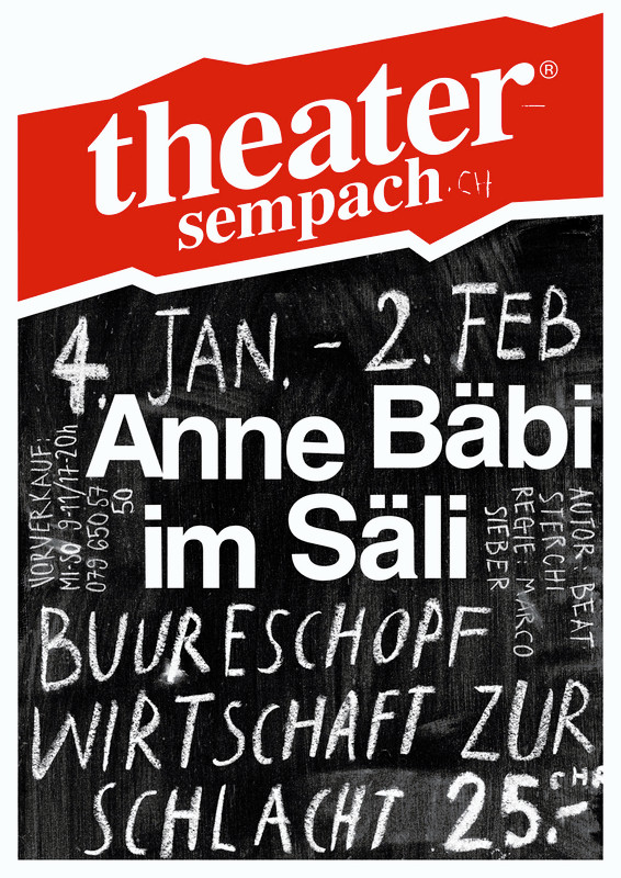 “anne bäbi im säli”, 2012, by Erich Brechbühl - typo/graphic posters