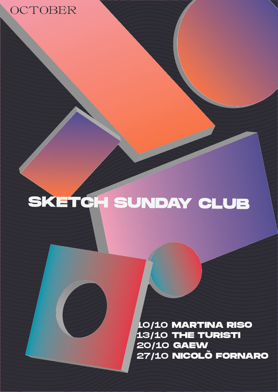 “Sketch Sunday Club”, 2019, by Filippo Ascione - typo/graphic posters