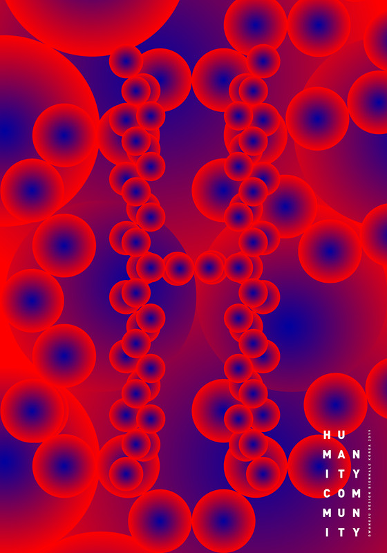 “Humanity Community”, 2019, by Germán Jiménez - typo/graphic posters