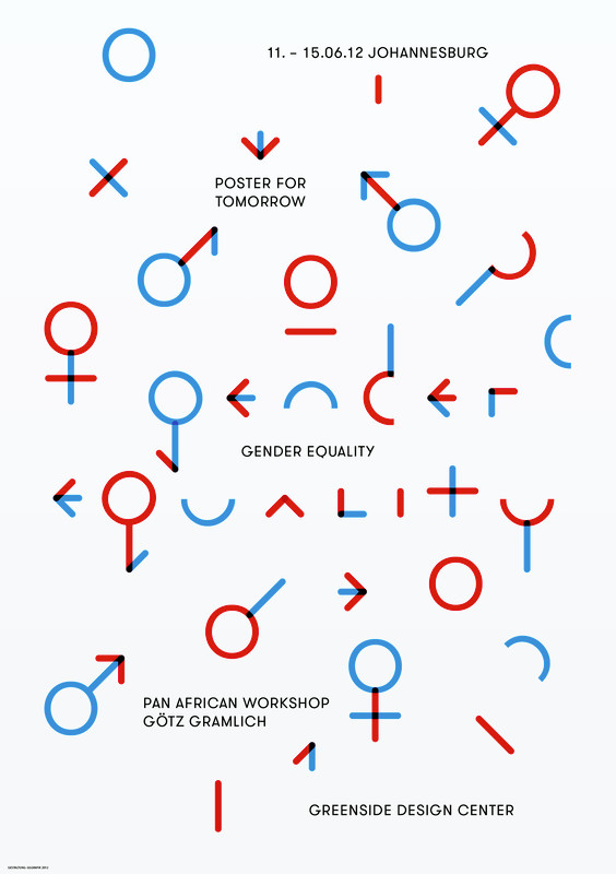 “Gender equality”, 2012, by Götz Gramlich - typo/graphic posters
