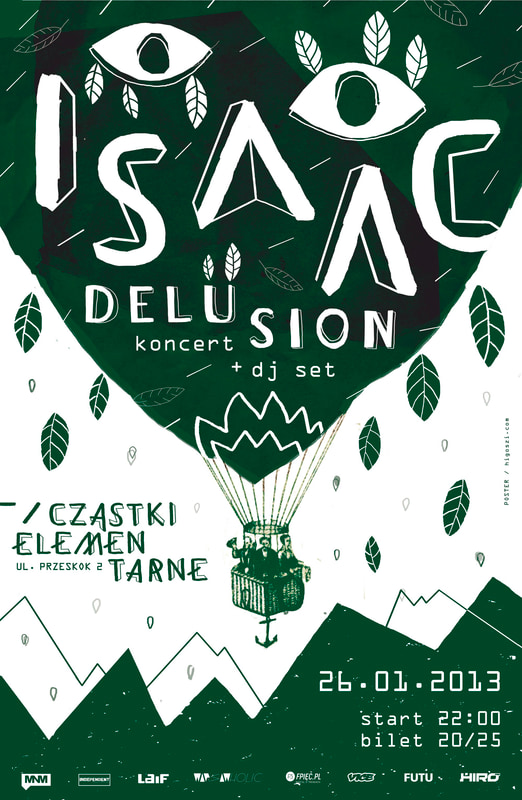 “Issac Delusion”, 2013, by Gosia Stolinska - typo/graphic posters