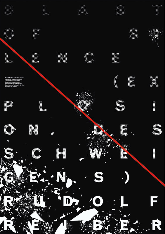 blastofsilence_3”, by Hubert & Fischer - typo/graphic posters