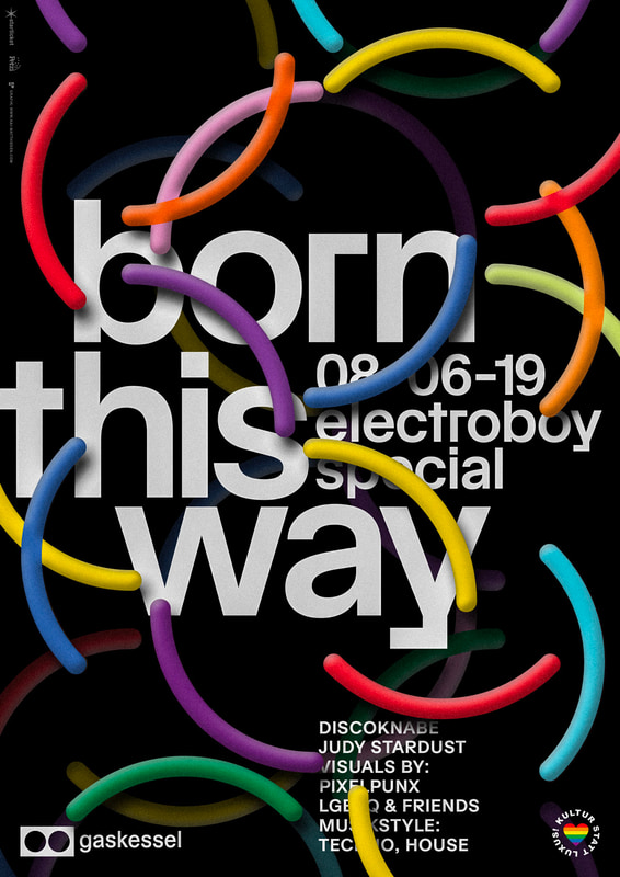“Electroboy”, 2019, by Kai Matthiesen - typo/graphic posters