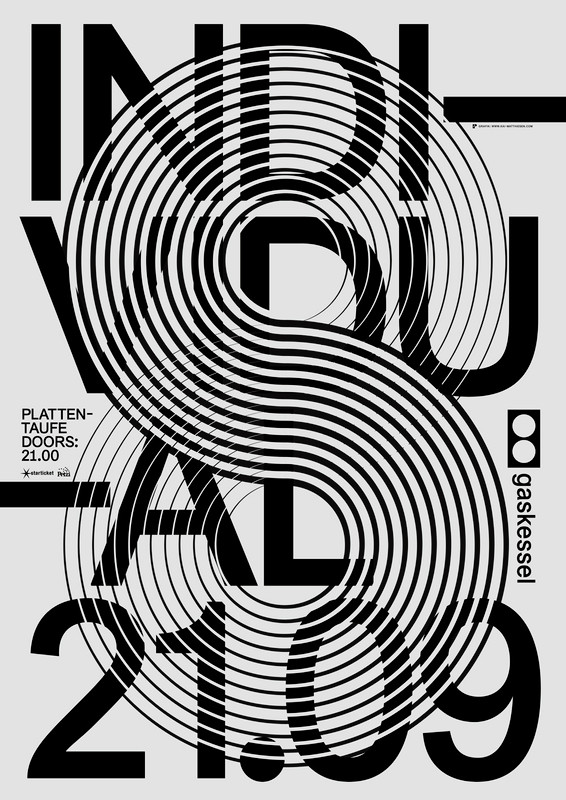 “Individual”, 2018, by Kai Matthiesen - typo/graphic posters
