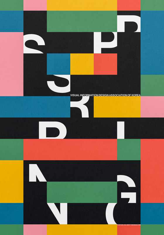 “봄 [Spring]”, 2022, by Kai Matthiesen - typo/graphic posters