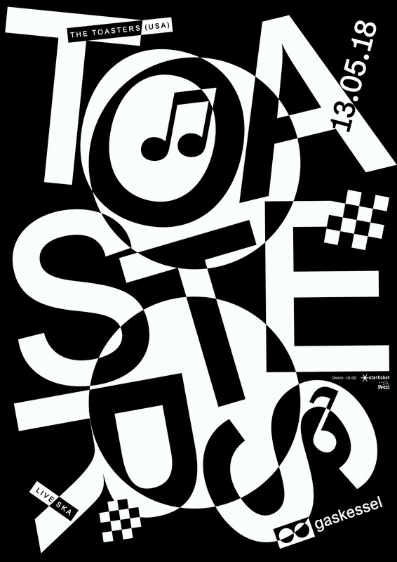 “The Toasters (USA)”, 2018, by Kai Matthiesen - typo/graphic posters