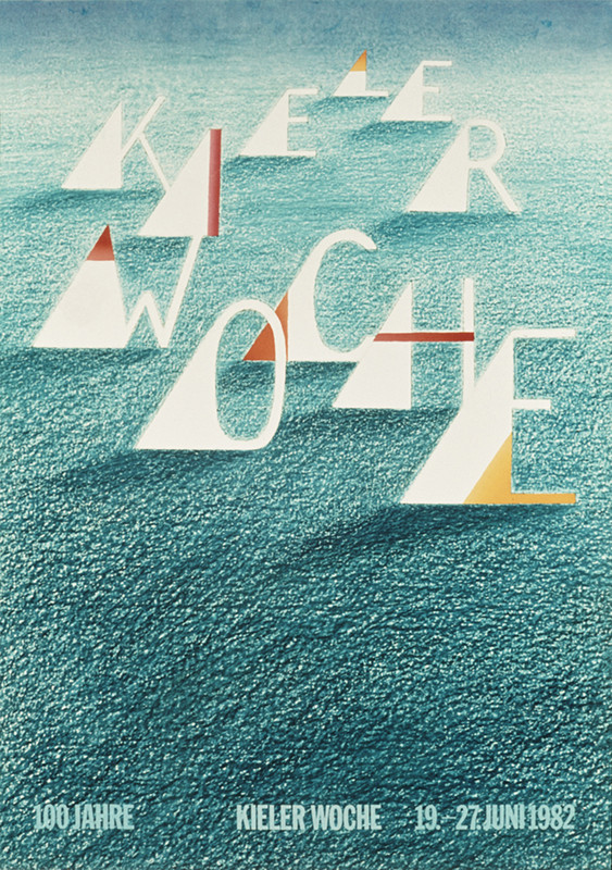 1982, by Muthesius Kunsthochschule for Kieler Woche - typo/graphic posters