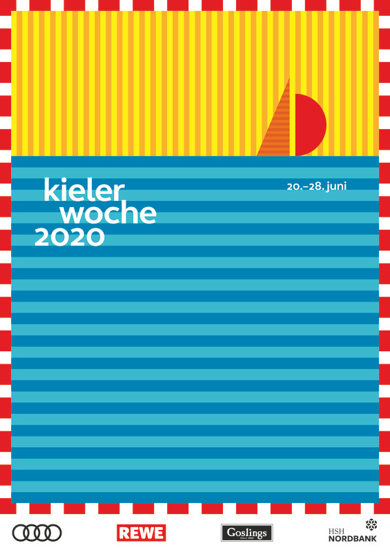 2020, by Anna Berkenbusch for Kieler Woche - typo/graphic posters