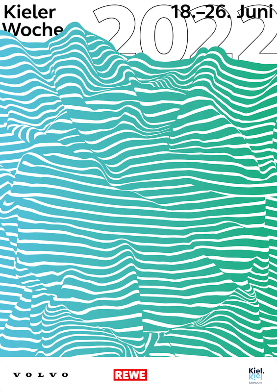 2022, by Studio stg for Kieler Woche - typo/graphic posters