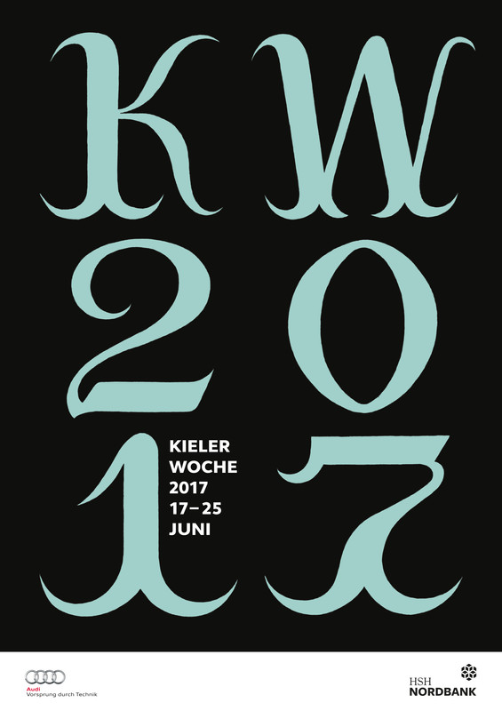 2017, by Giorgio Pesce for Kieler Woche - typo/graphic posters