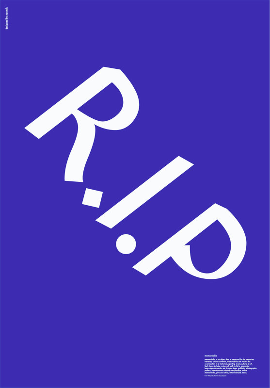 “rip”, by kimoon kim - typo/graphic posters