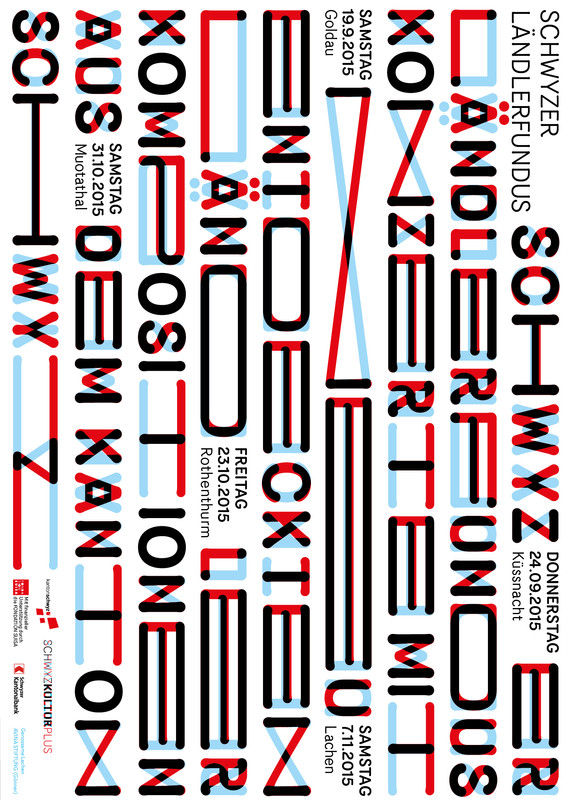 “Schwyzer Ländlerfundus”, 2015, by Michael Speranza - typo/graphic posters