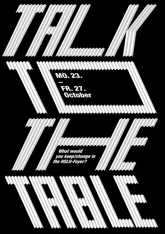 “Talk to the Table”, 2023, by Michael Speranza - typo/graphic posters