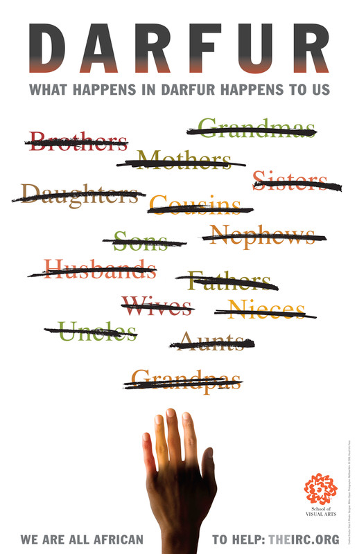 “Darfur Poster”, 2006, by Milton Glaser - typo/graphic posters