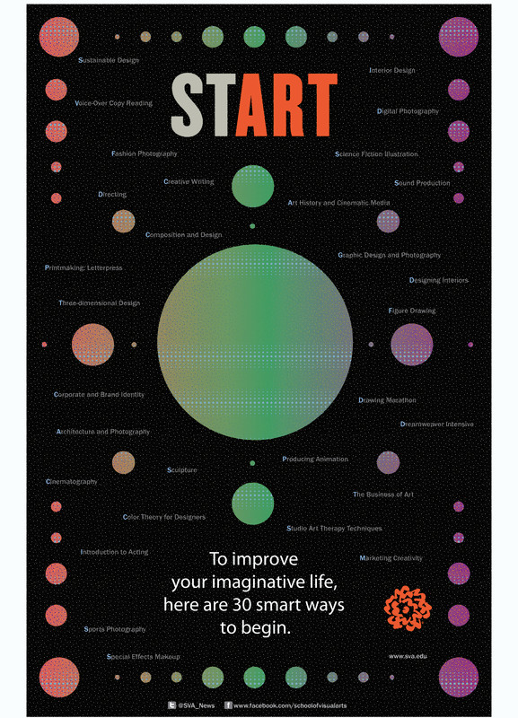 “Start Poster”, 2011, by Milton Glaser - typo/graphic posters