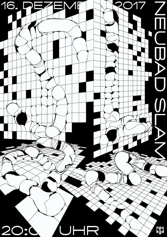 “Neubad Slam”, 2017, by Anders Bakken for Neubad - typo/graphic posters