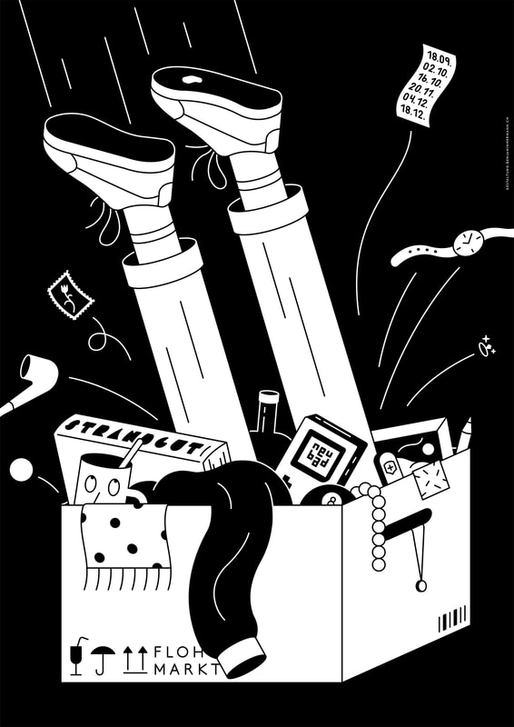 “Strandgut Flohmarkt”, 2022, by Benjamin Hermann for Neubad - typo ...