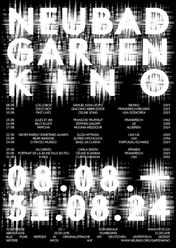 “Neubad Gartenkino”, 2024, by Stéphanie Kiser for Neubad - typo/graphic ...