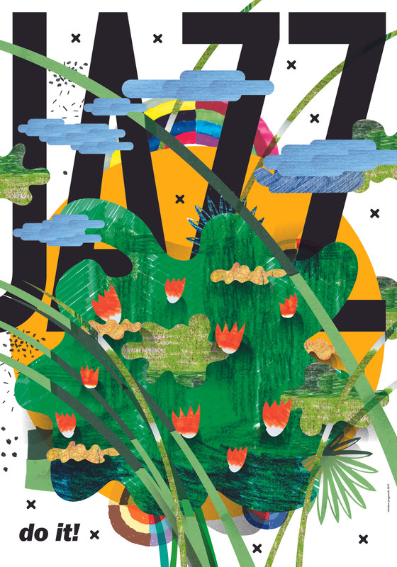 “Jazz do it!”, 2017, by Nikodem Pręgowski - typo/graphic posters