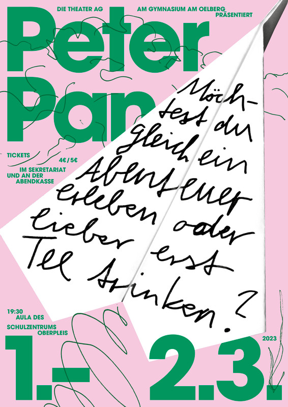 “Peter Pan”, 2023, by philip jursch, Maria Knaub - typo/graphic posters