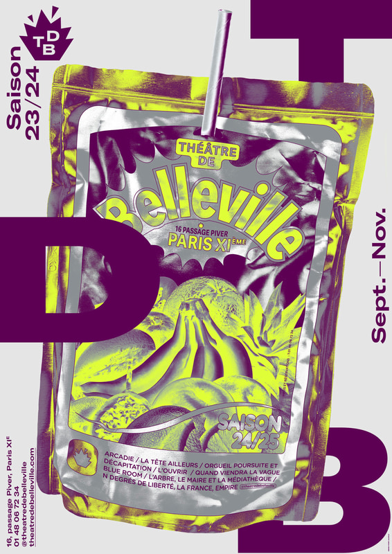 “Théâtre de Belleville”, 2024, by Pierre Jeanneau - typo/graphic posters