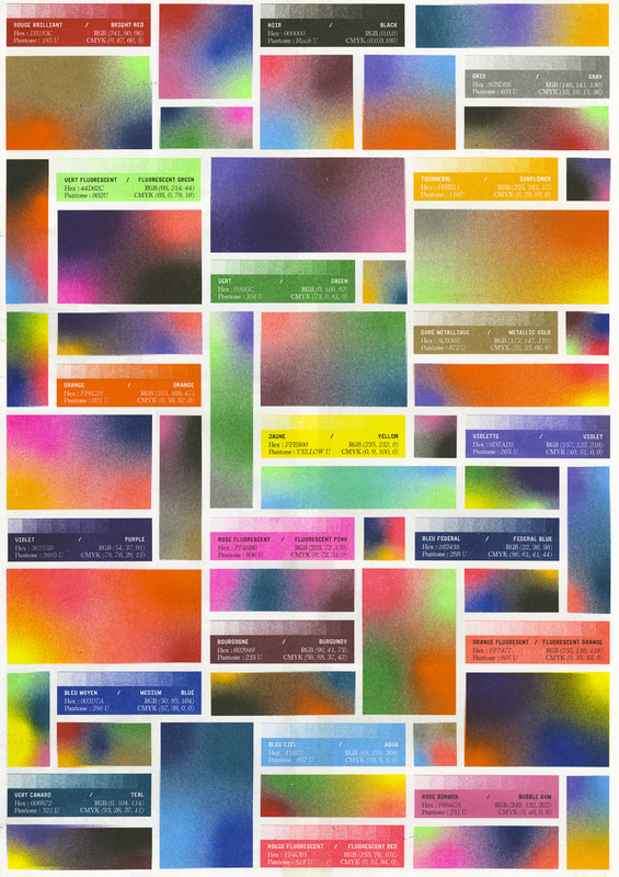 “Riso Print Guide Poster”, 2019, by Oscar Ginter - typo/graphic posters