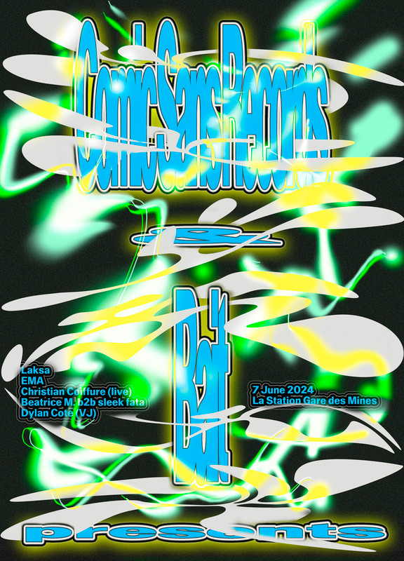 “Comic Sans Records x Bait”, 2024, by Robert Radziejewski - typo/graphic posters