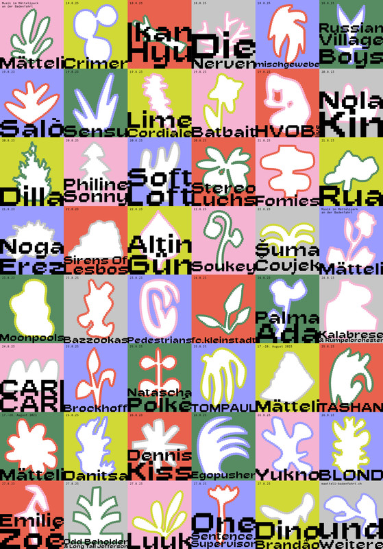 “Mätteli”, 2023, by sam steiner, lea huser, Sirkka Ammann - typo ...