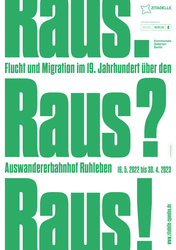 “Raus. Raus? Raus!”, 2022, by studio lindhorst-emme+hinrichs - typo ...