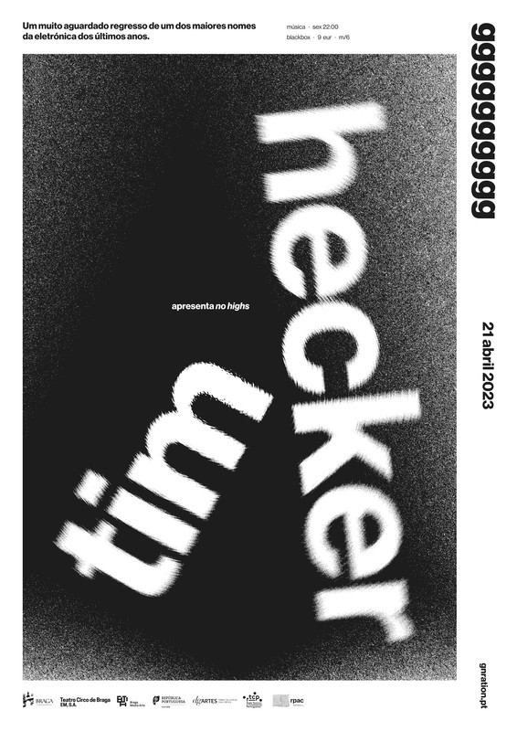 “Tim Hecker”, 2023, by studio dobra - typo/graphic posters