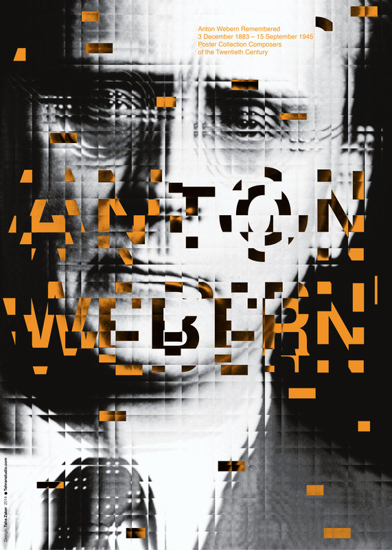 “Anton Webern Remembered”, 2014, by taha zaker - typo/graphic posters
